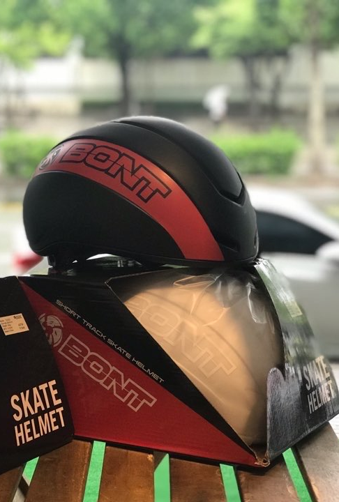 BONTヘルメット ブラック/レッド | JK-skate